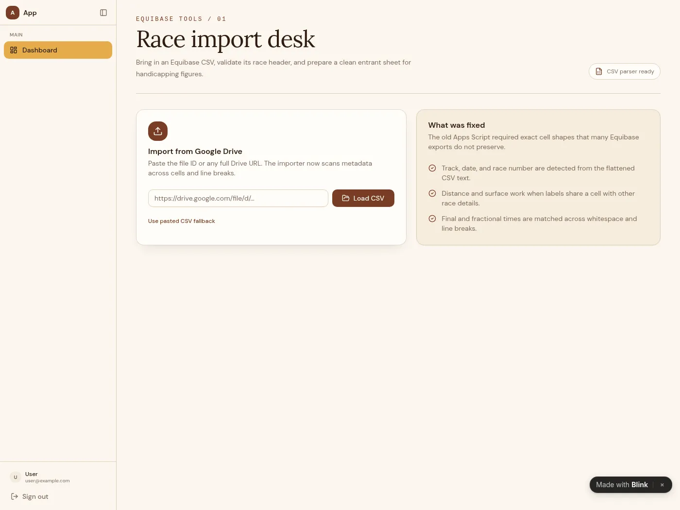 Equibase Import & Handicapper