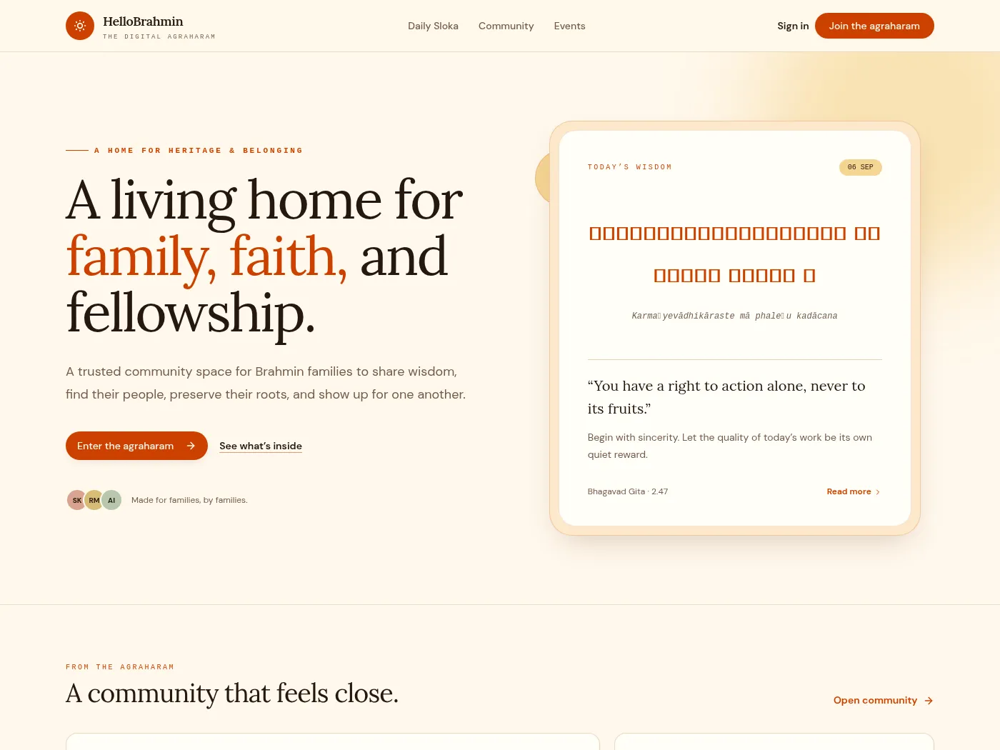 HelloBrahmin Community App