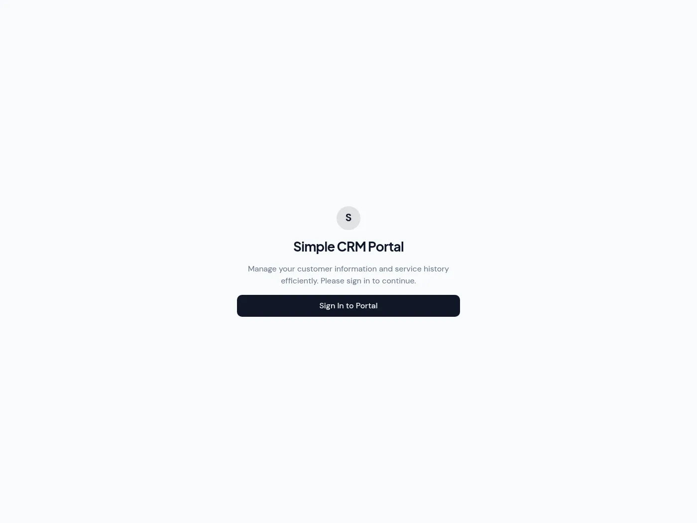 Simple CRM Portal