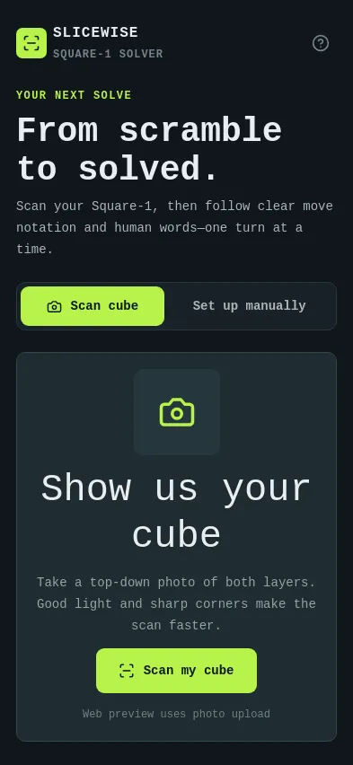 Square-1 Solver App