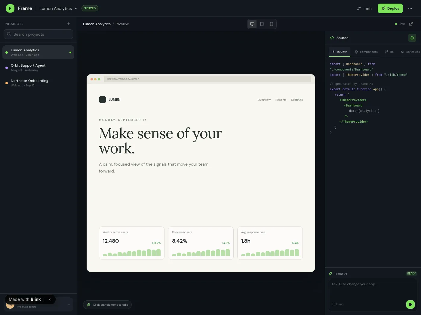 AI App & Agent Builder