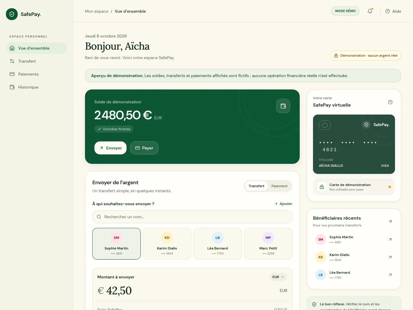 SafePay Transferts