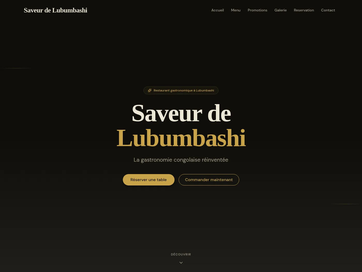 Lubumbashi Gourmet Web