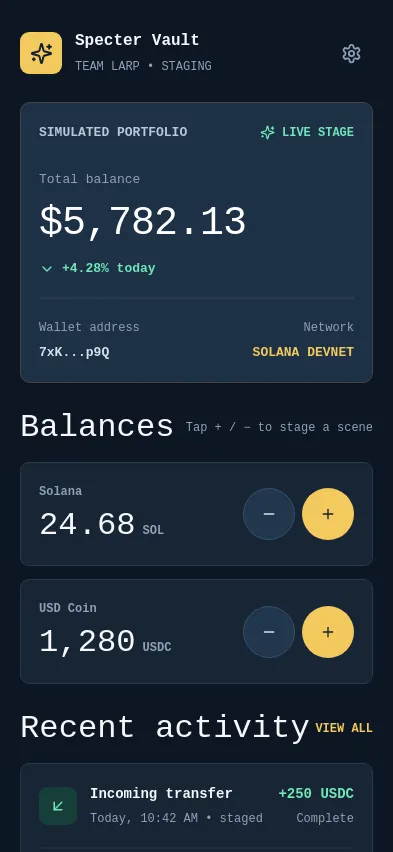 LARP Phantom Wallet Sim