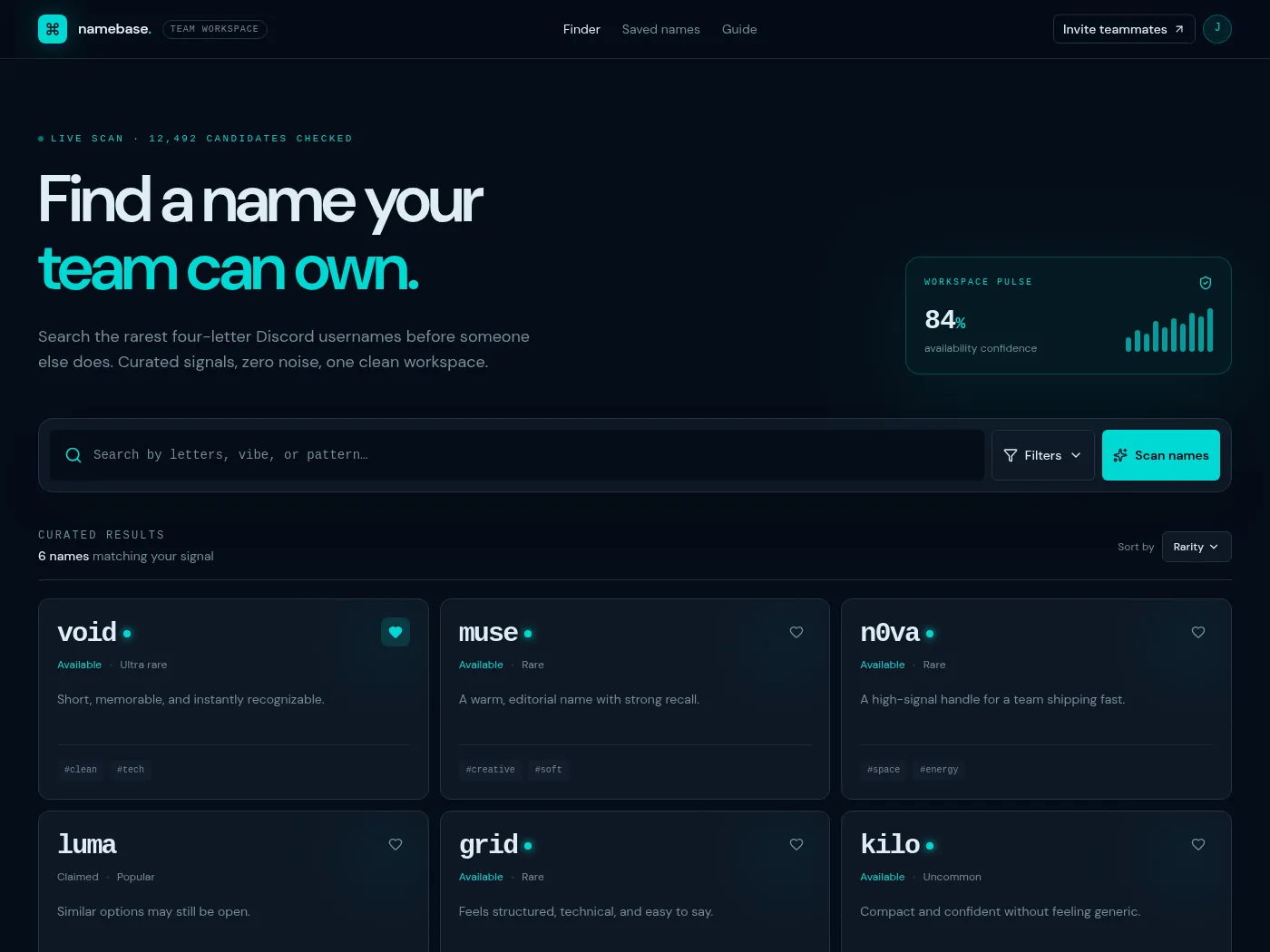 Discord Name Finder