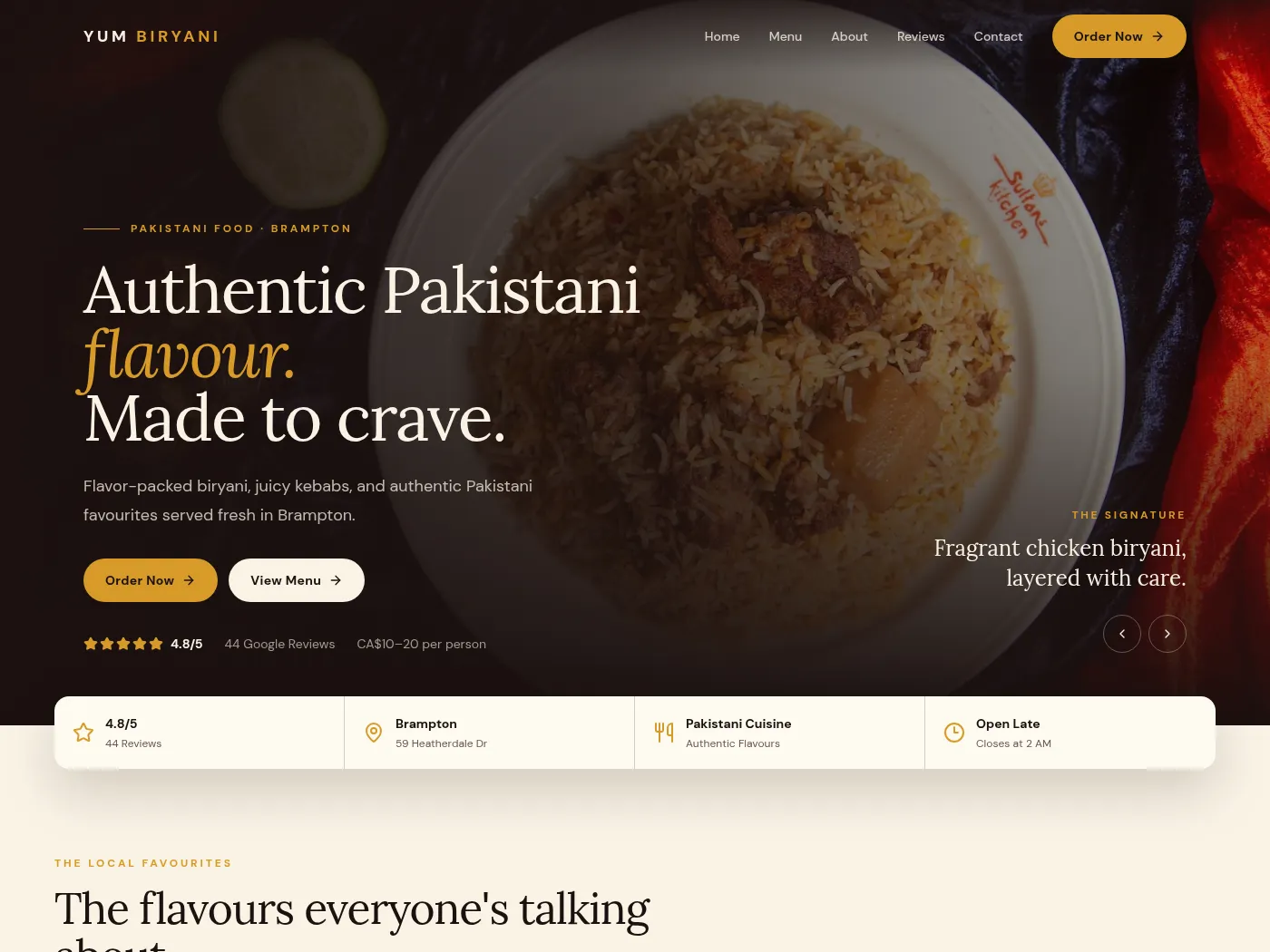 Yum Biryani Official Site
