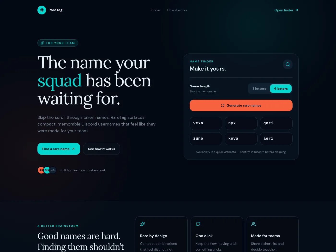 RareTag Discord Name Finder