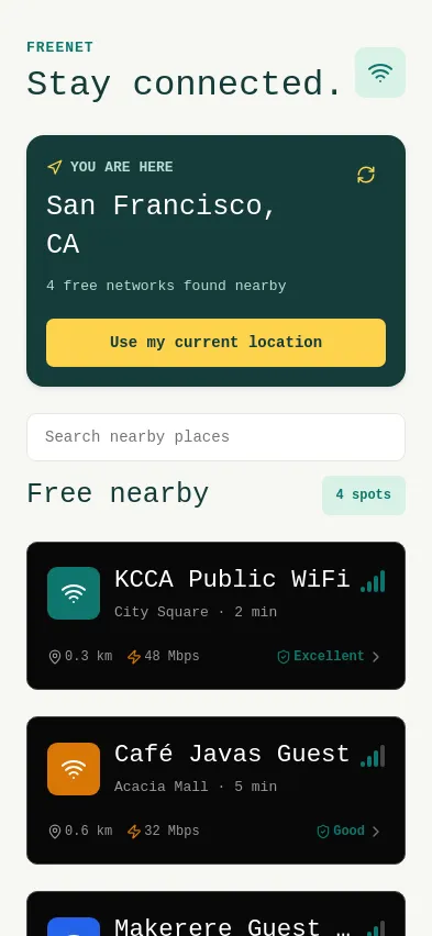 FreeNet Mobile App