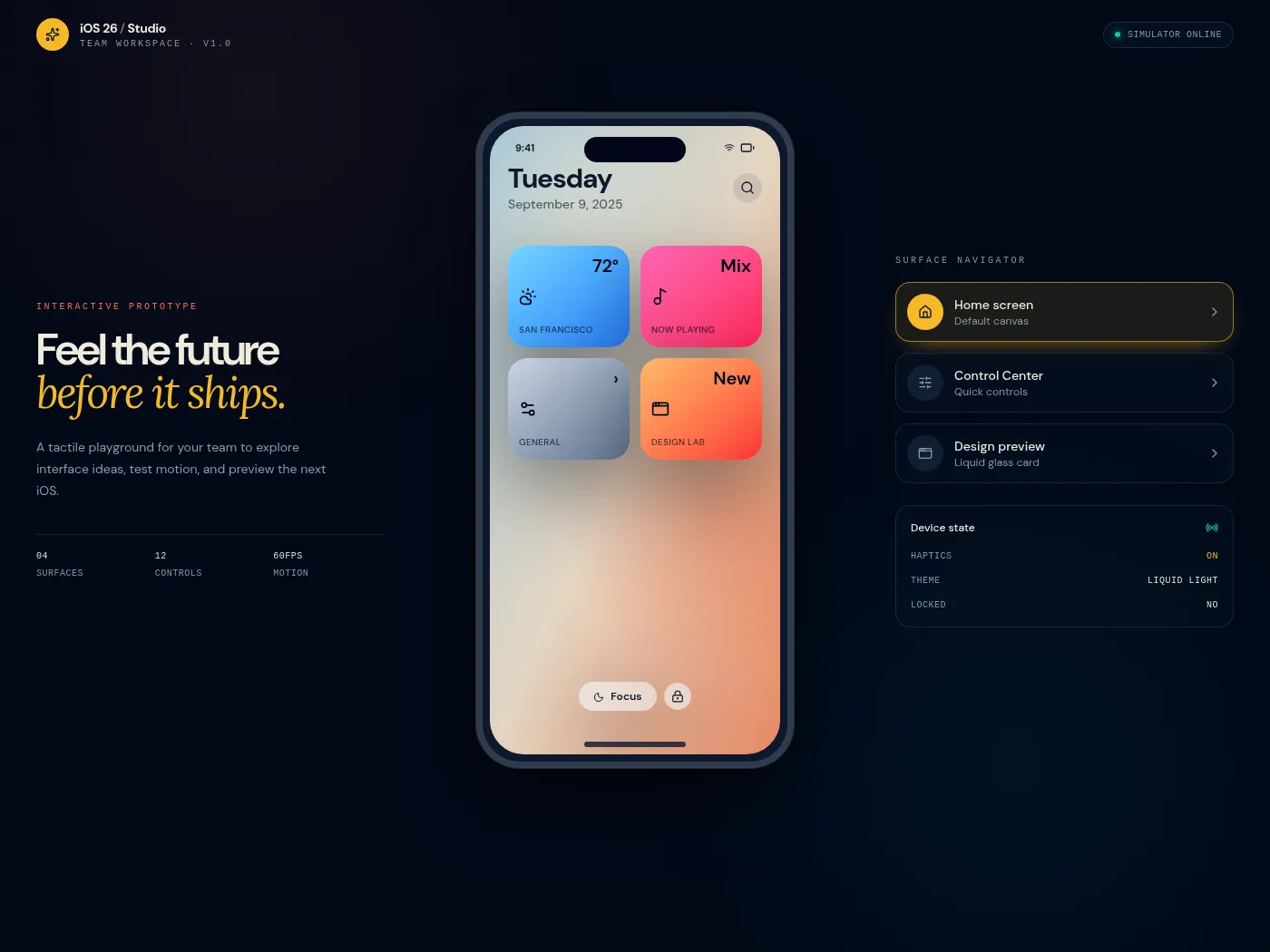 iOS 26 Web Simulator