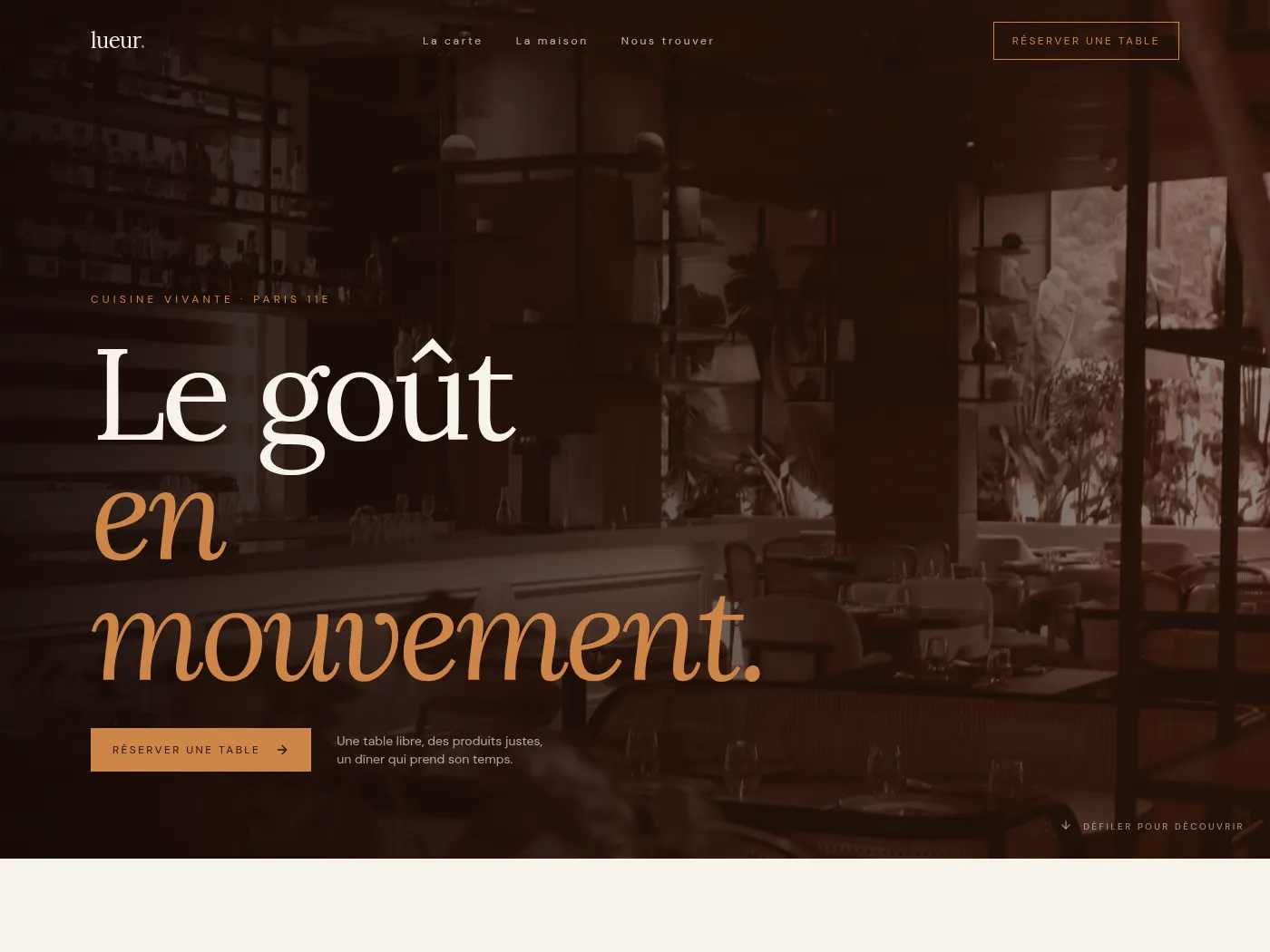 Modern Restaurant Site