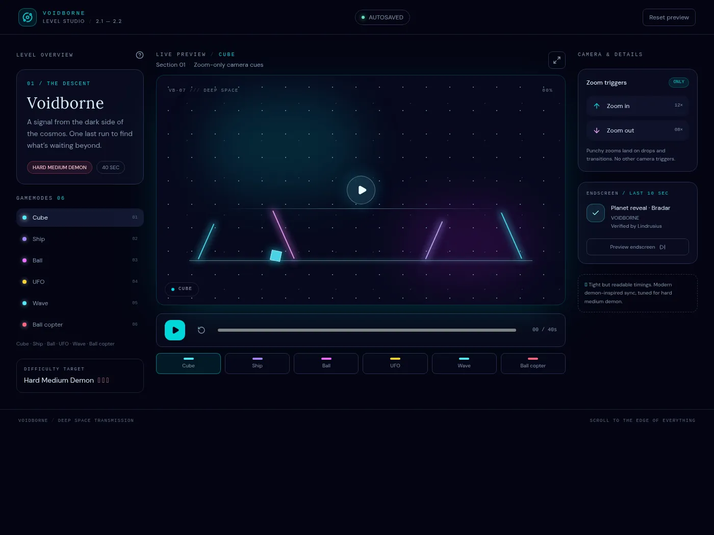 Voidborne Level Creator