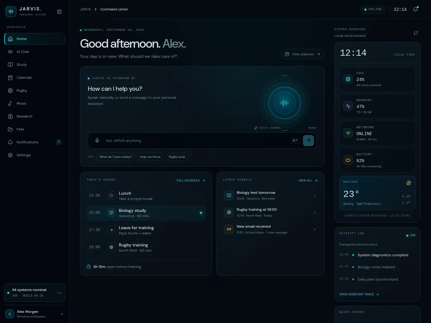 JARVIS OS Dashboard