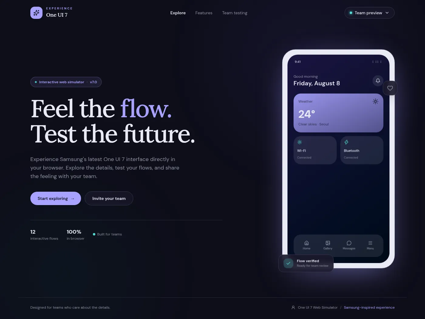 One UI 7 Web Simulator
