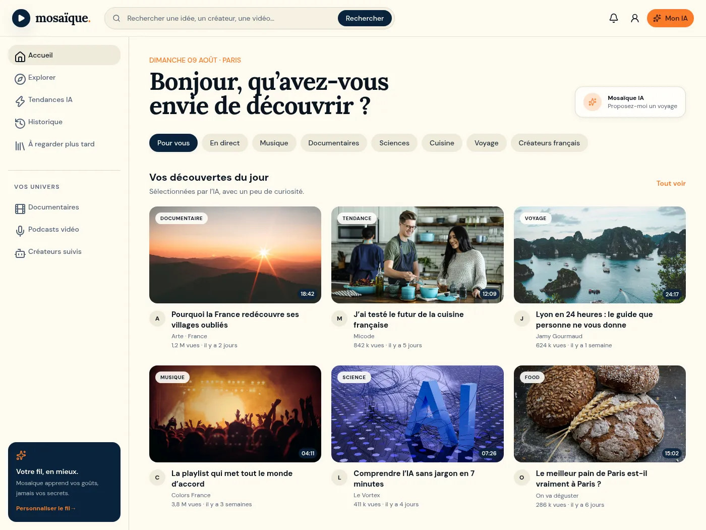 YouTube Amélioré IA France