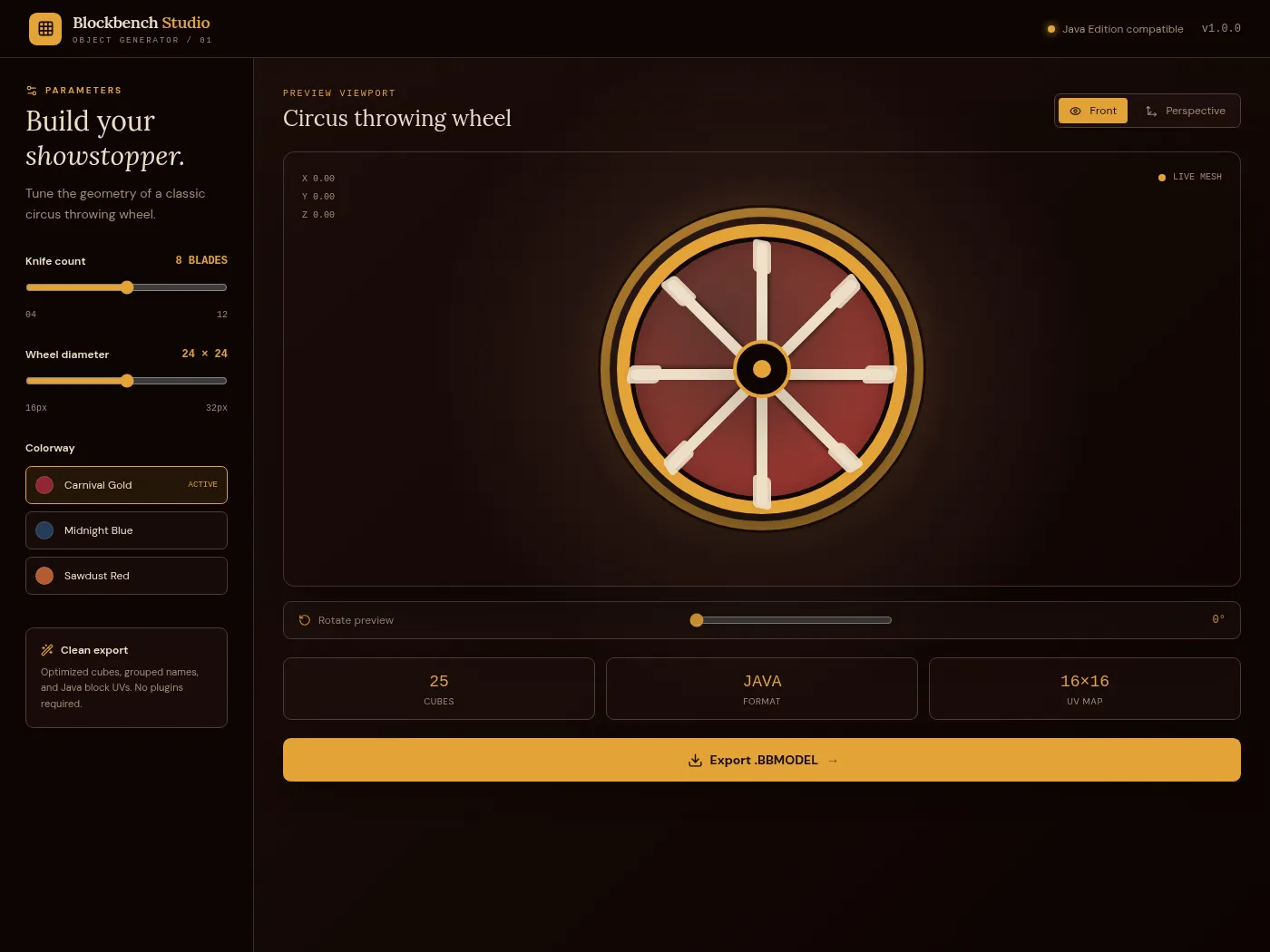 Knife Throwing Wheel Studio