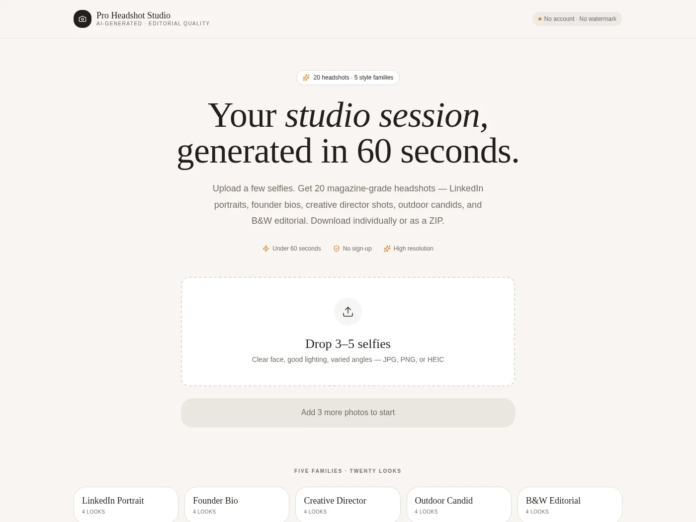 Pro Headshot Studio