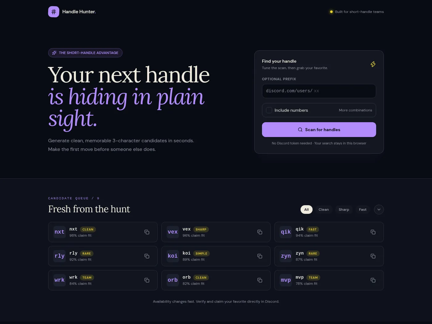 Discord Handle Hunter