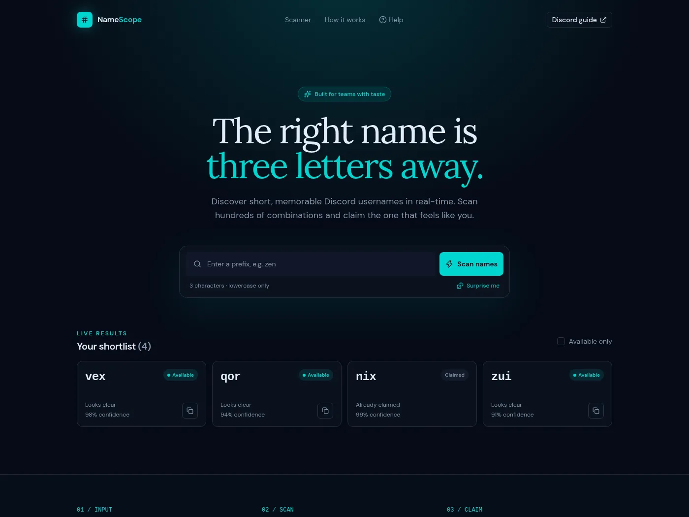 DiscordAI Name Scanner