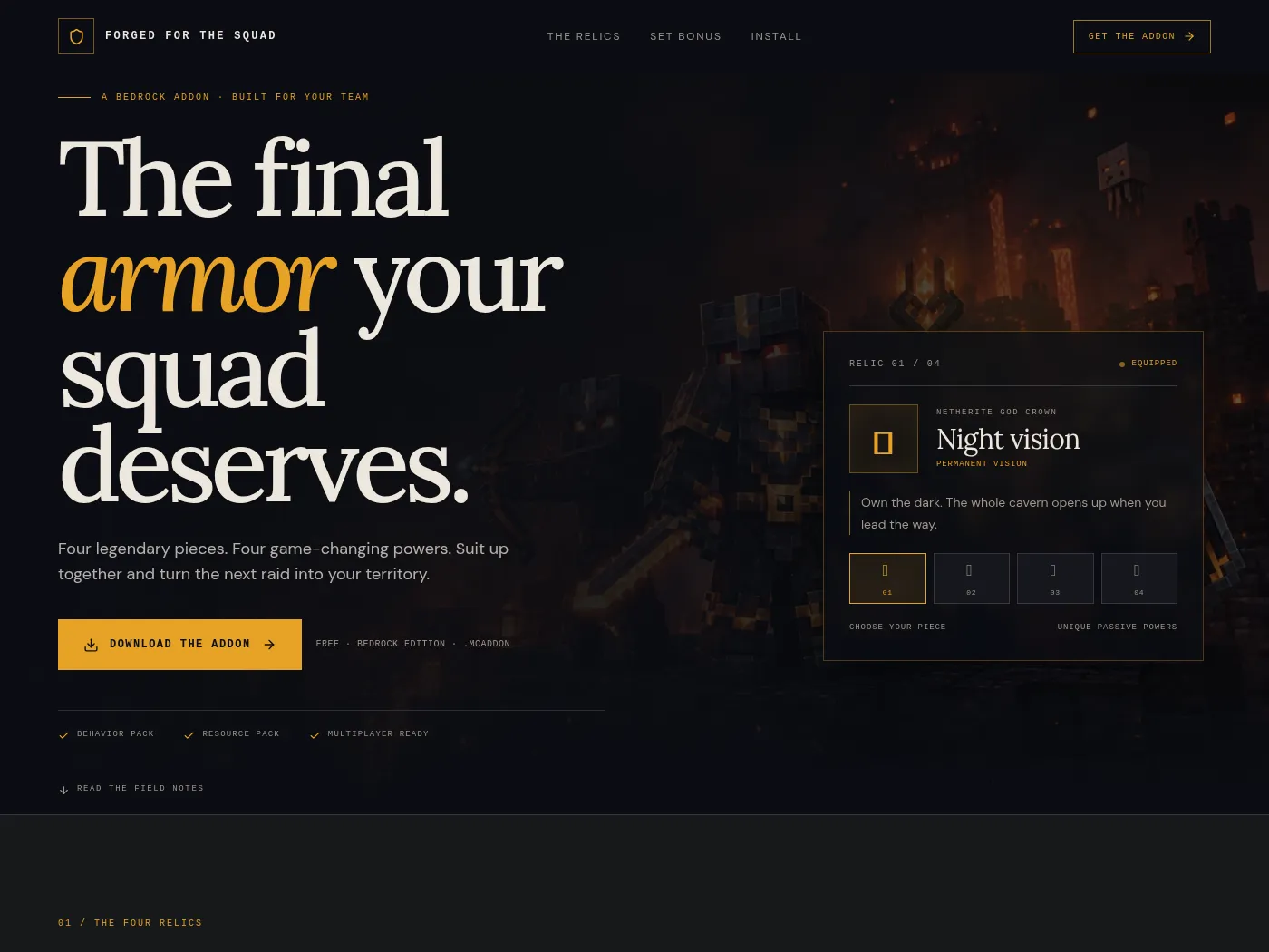 Netherite God Armor Addon