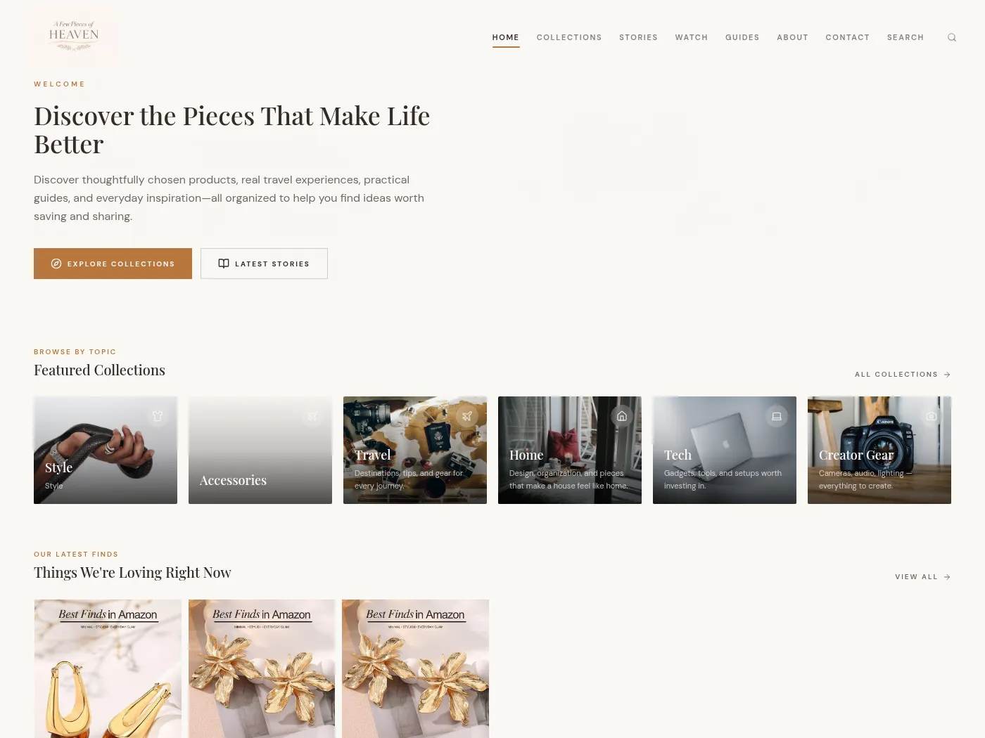 Pieces of Heaven Website