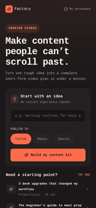 AI Content Factory