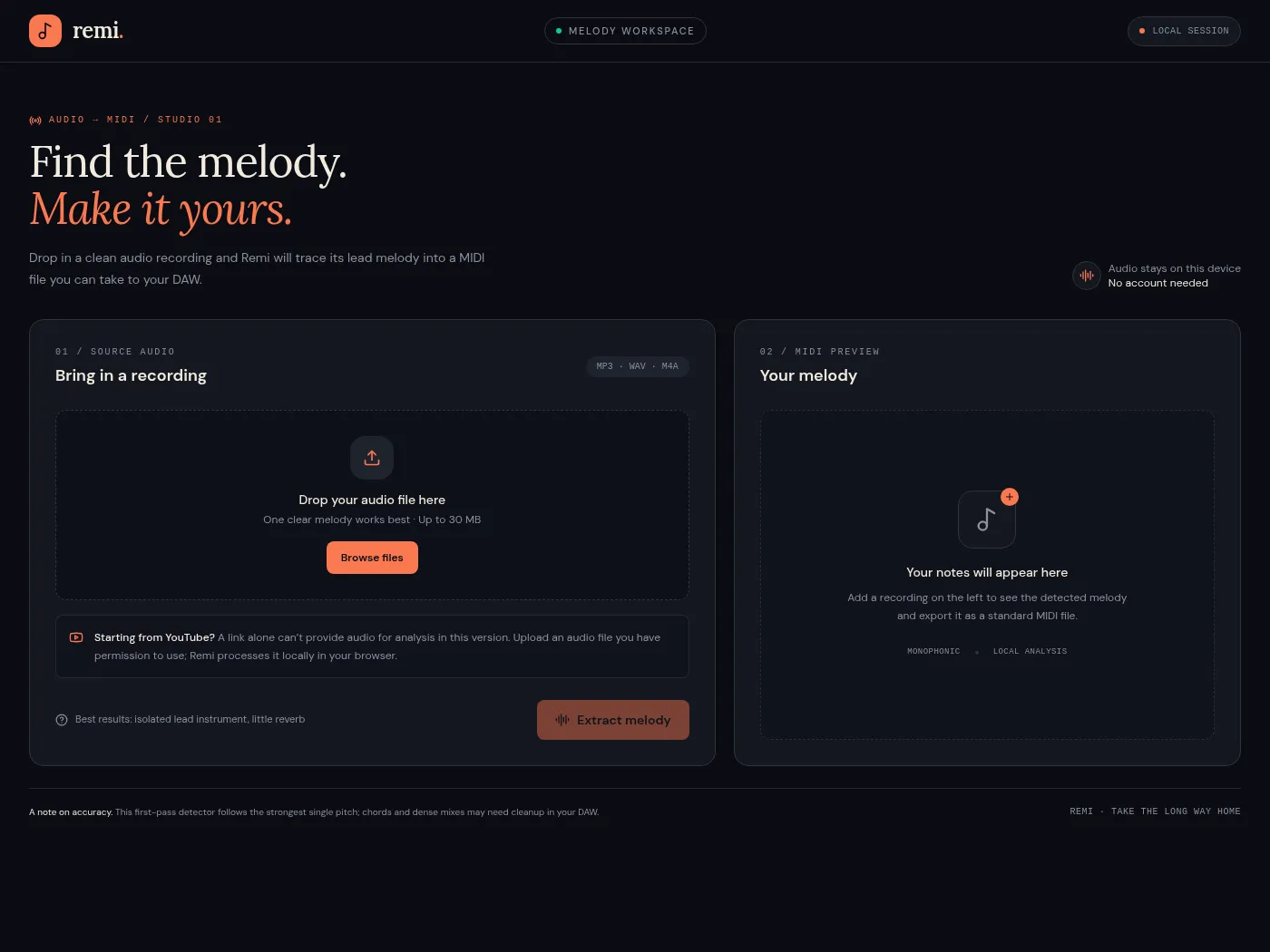Remi: YouTube to MIDI AI