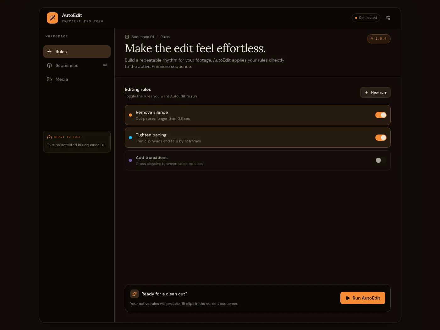 Premiere AutoEdit Plugin