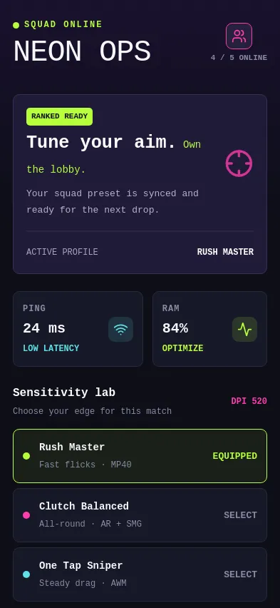Neon Gamer Toolkit