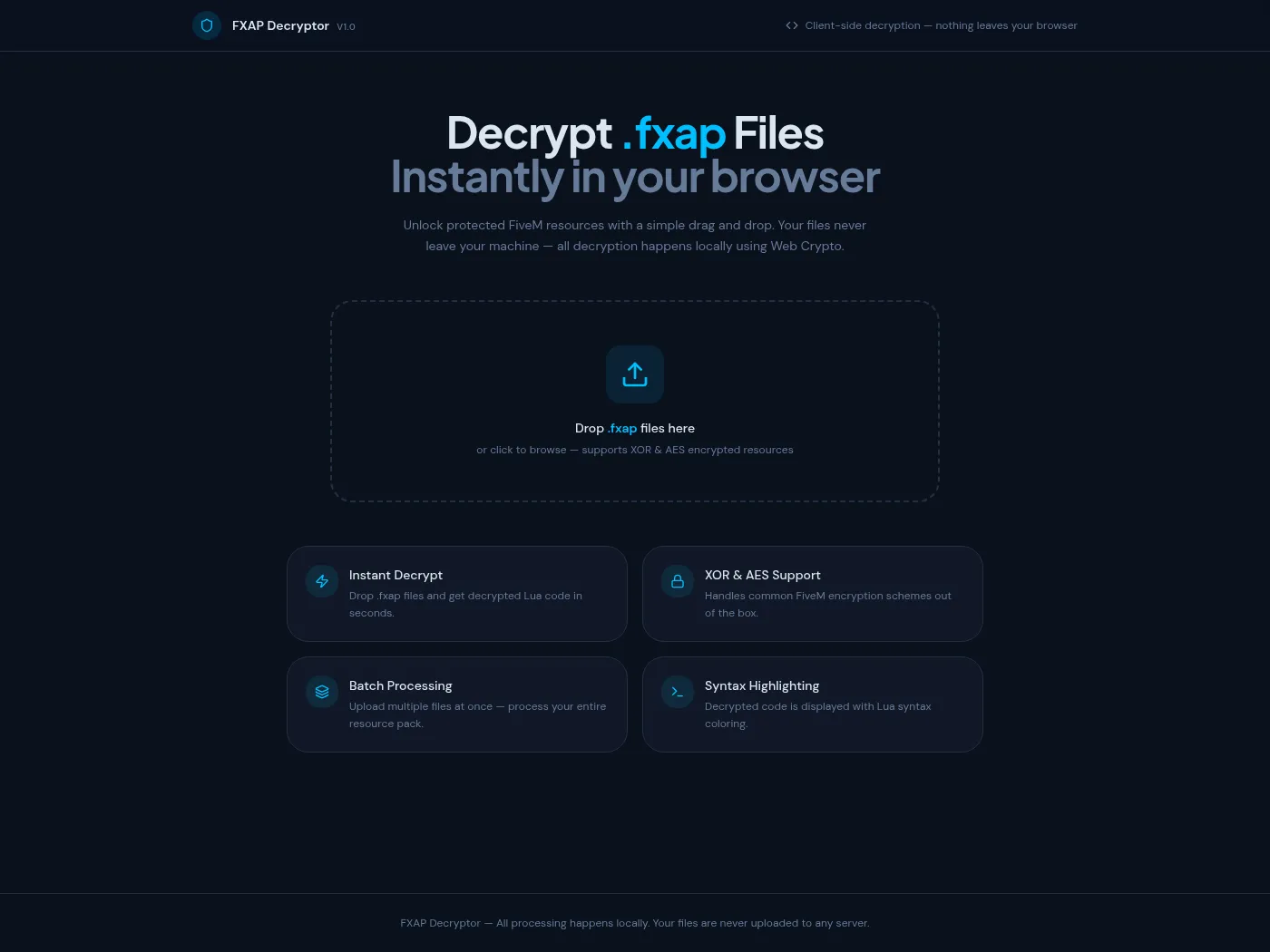 FXAP Decryptor Team Tool