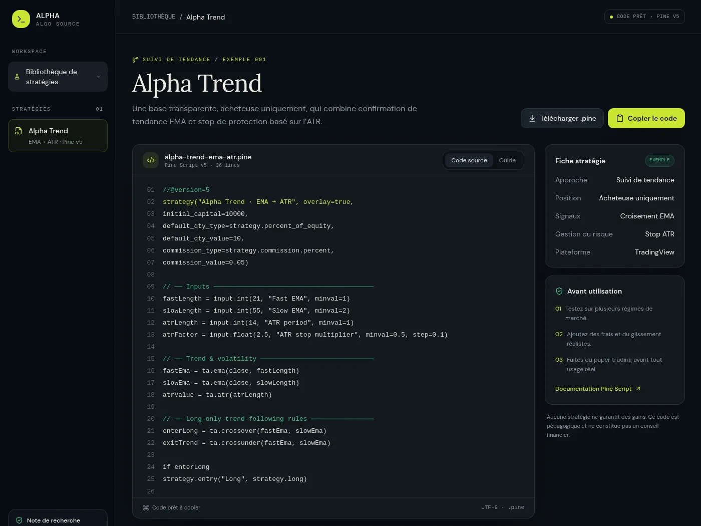 Alpha Algo Source
