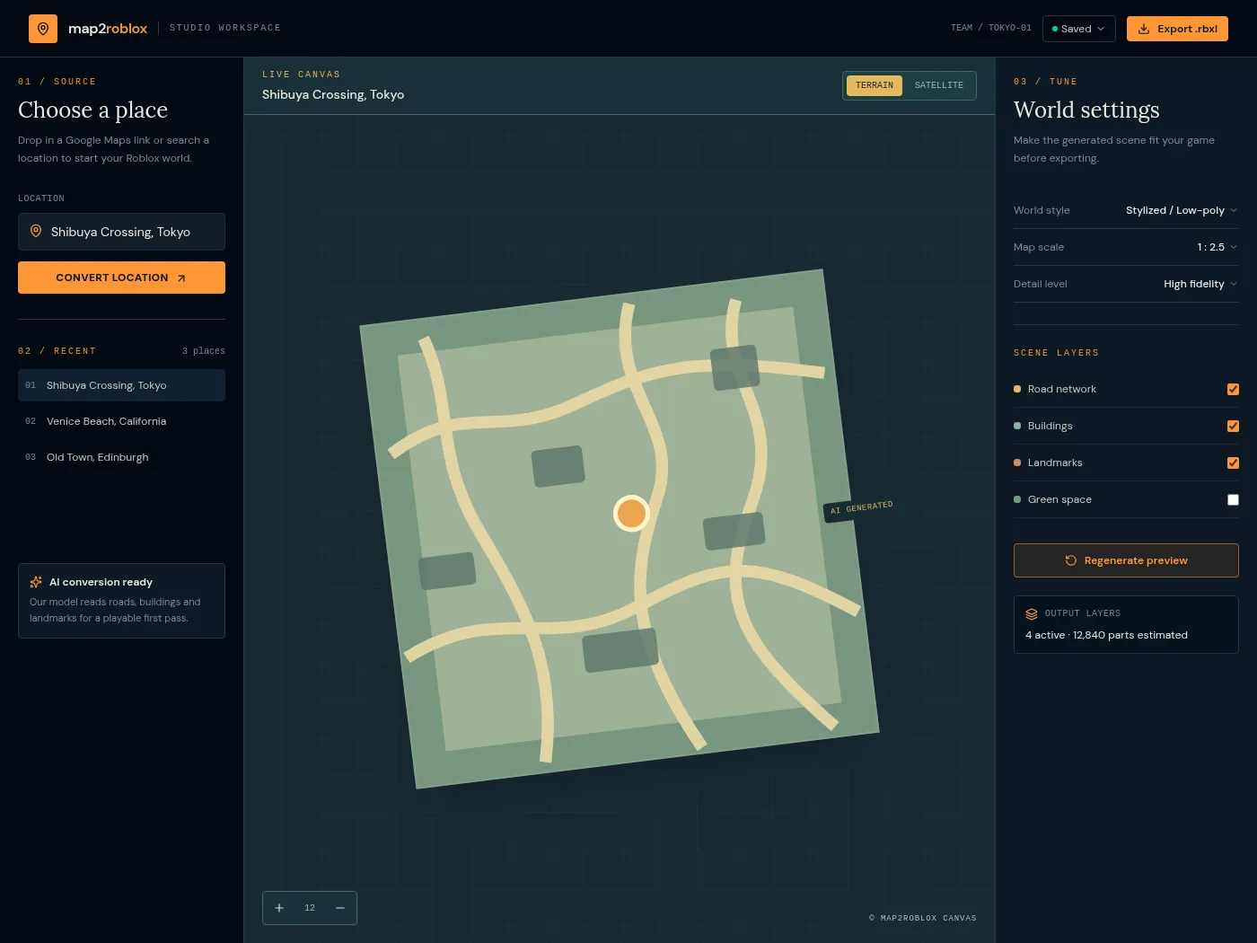 Map2Roblox AI Converter