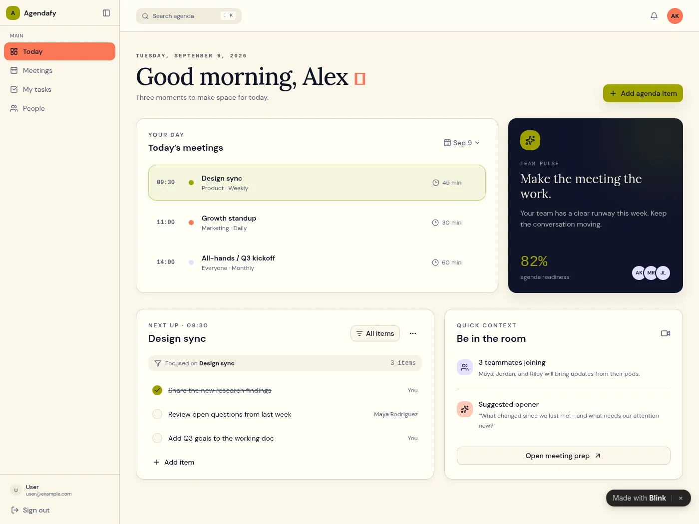 Agendafy Org Planner