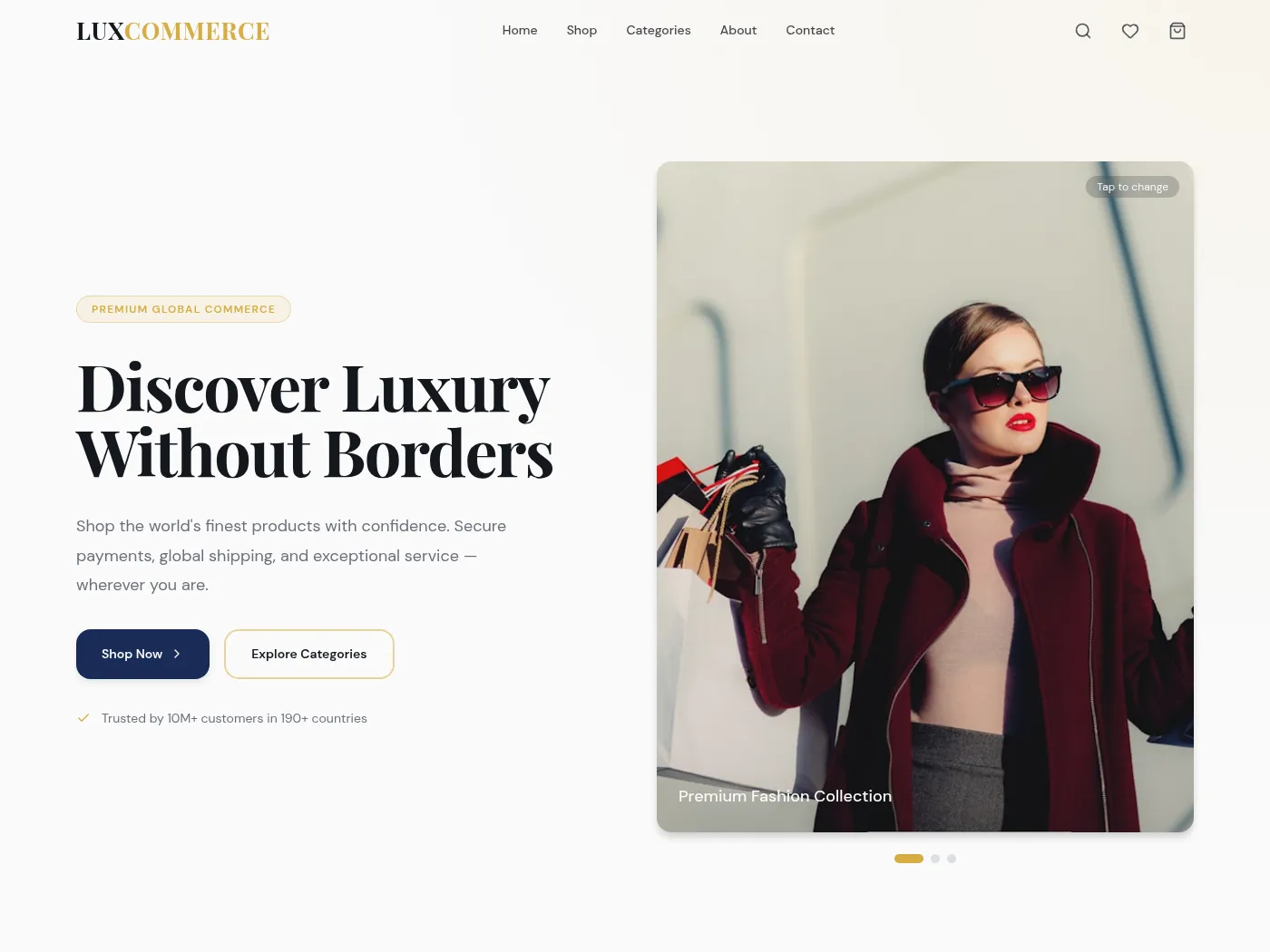 LuxCommerce Landing