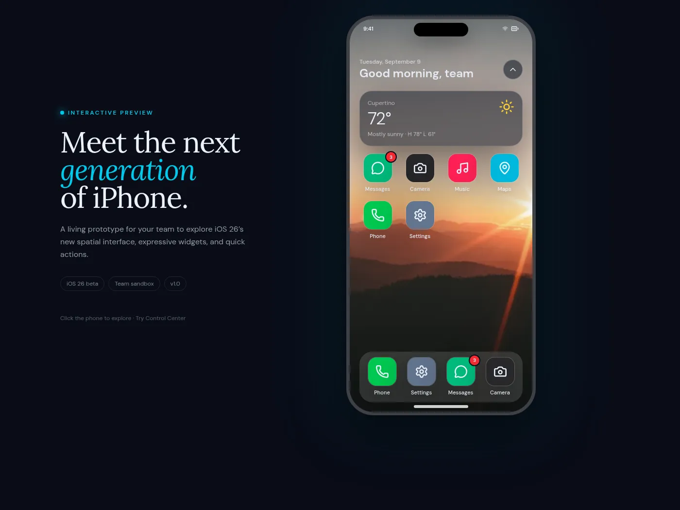 iOS 26 Web Simulator