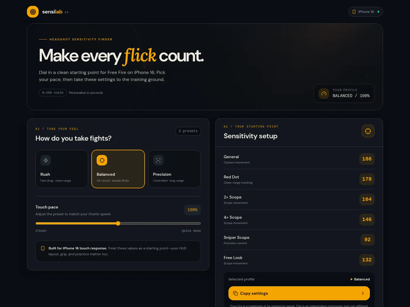 Headshot Sensitivity Finder