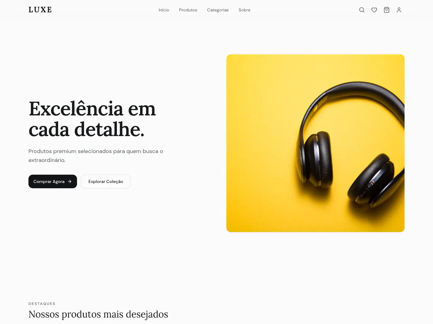 LuxeStore Minimal E-Commerce