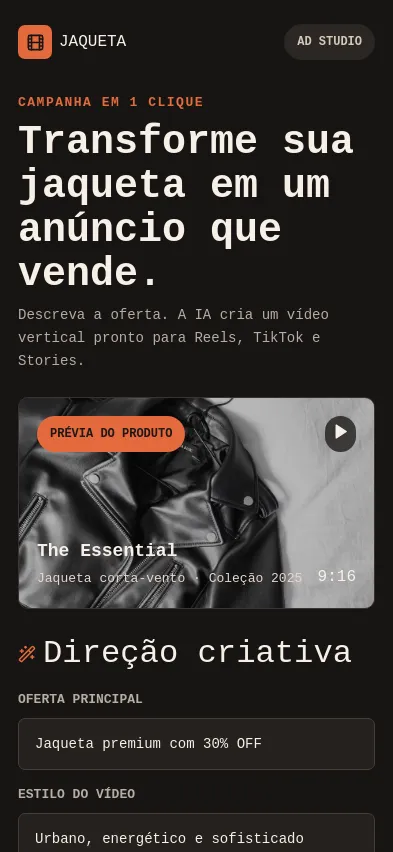 Jaqueta Ad Video Maker