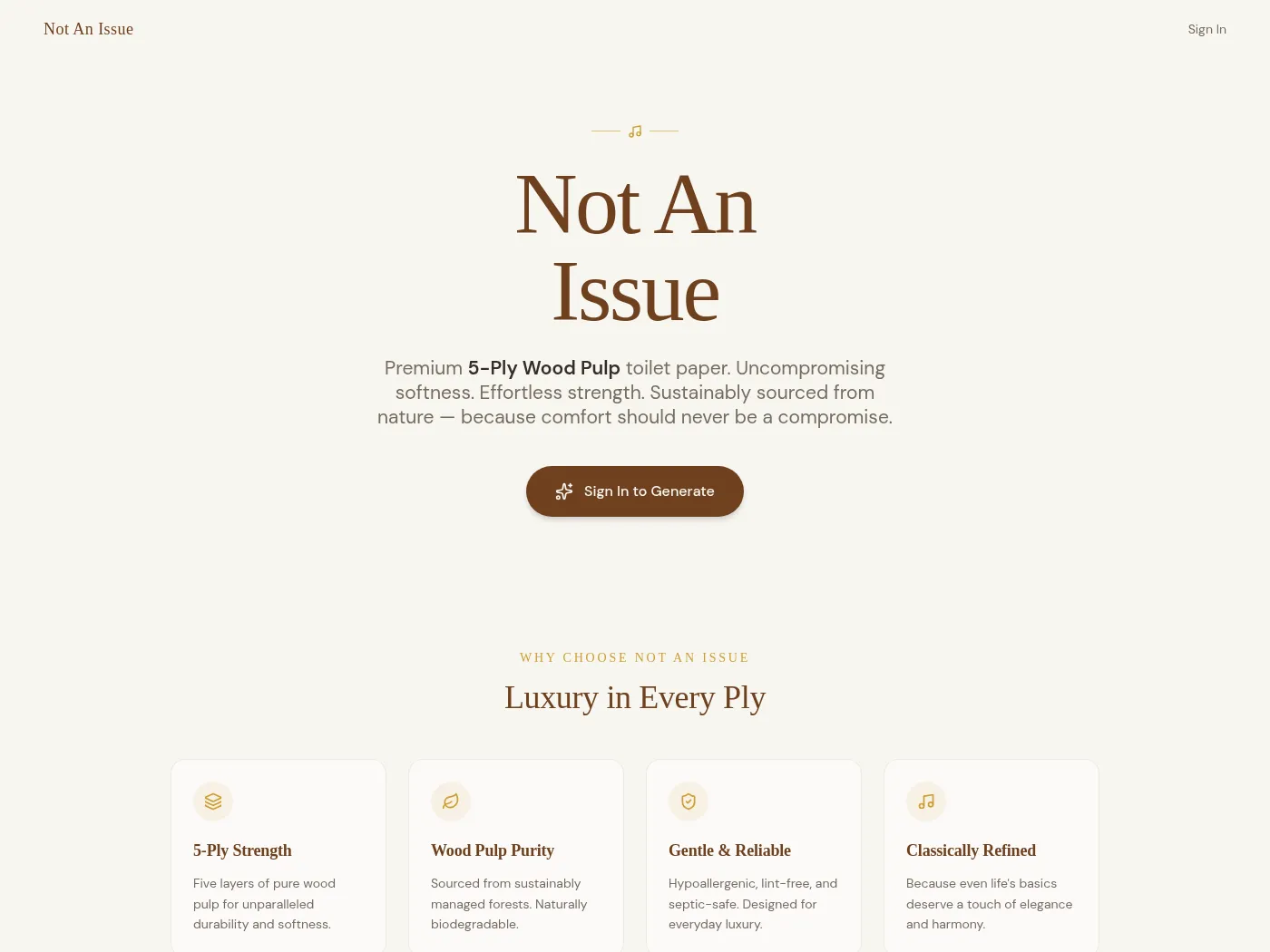 Not An Issue Promo