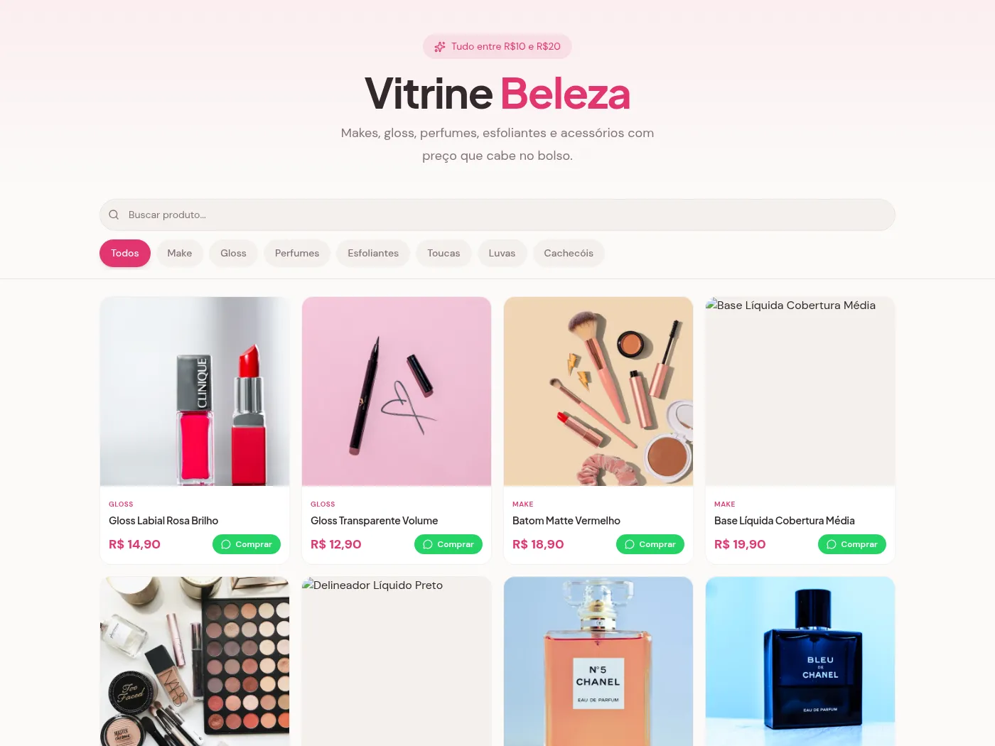 Vitrine 10-20 BRL MakeUp