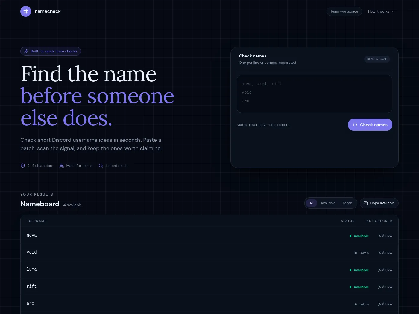 Discord Name Checker