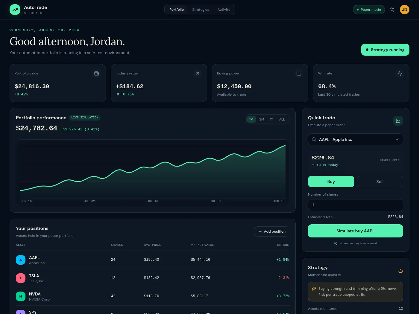 AutoTrade Simulator