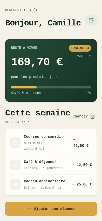 Minimalist Budget Tracker