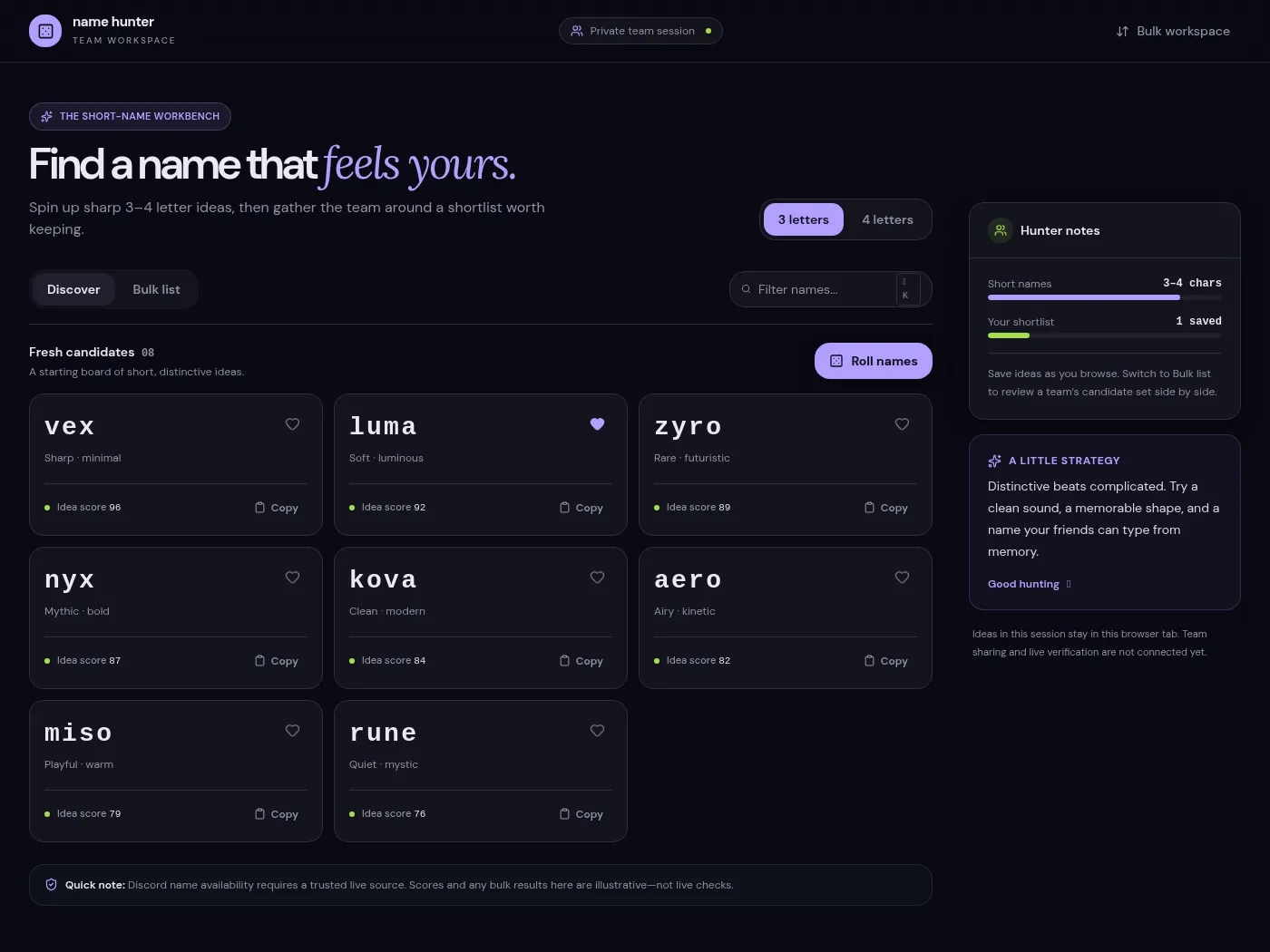 Discord Name Hunter