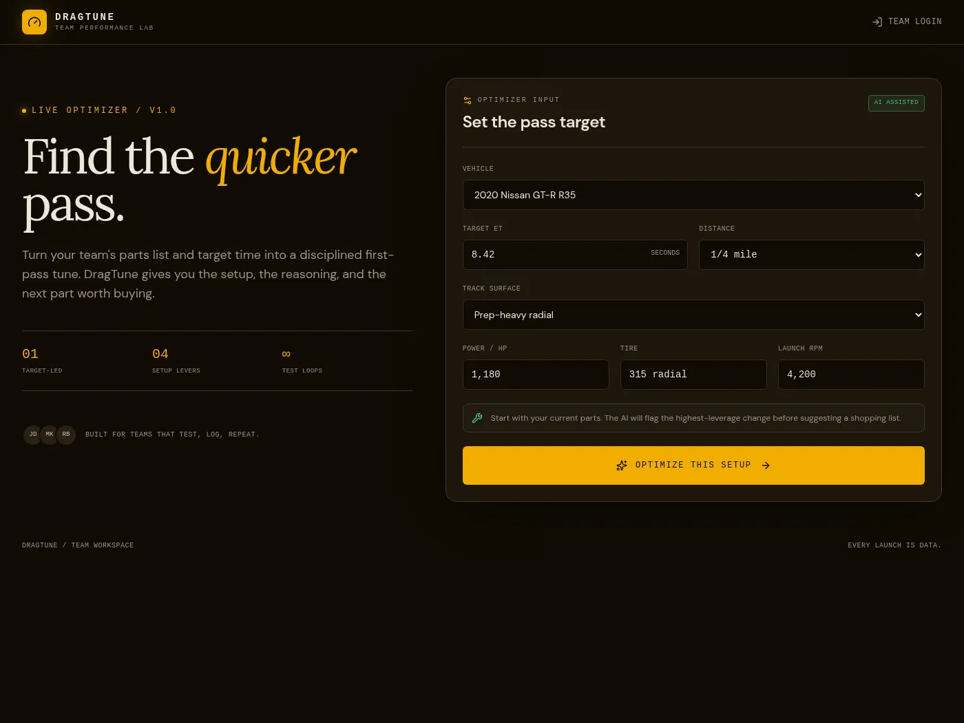 AI Drag Tune Optimizer