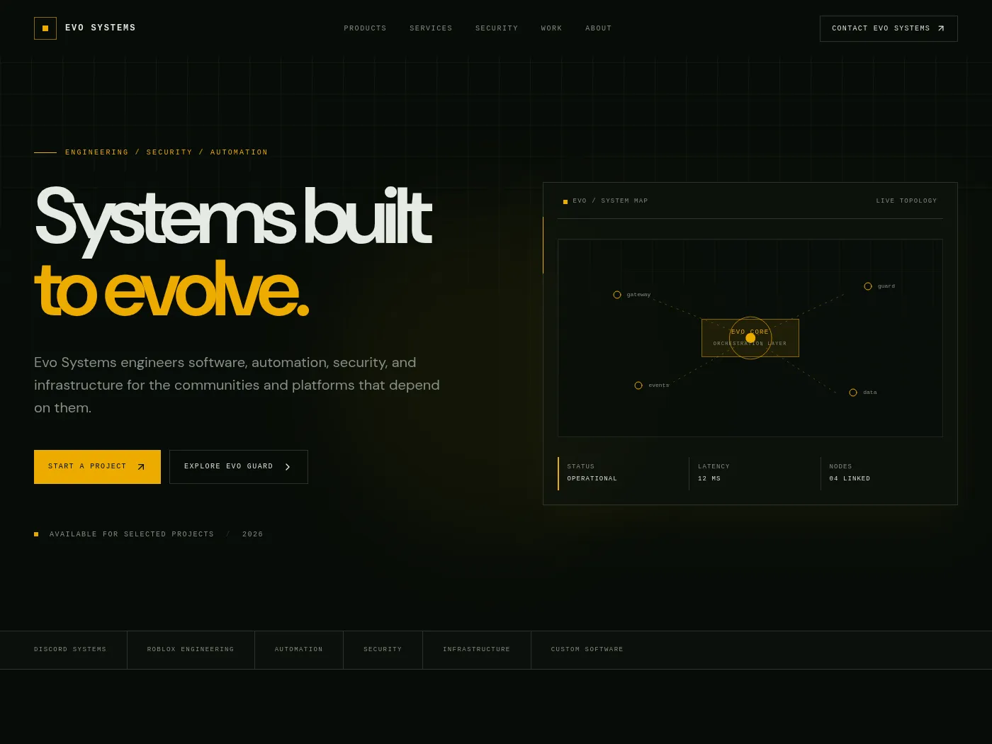 Evo Systems Website