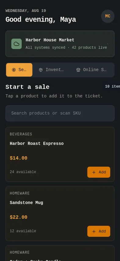 PocketPOS & Online Store