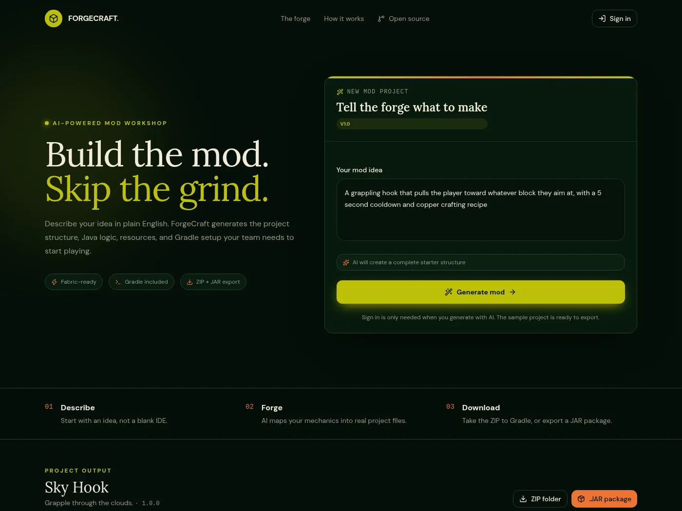 AI Minecraft Mod Maker