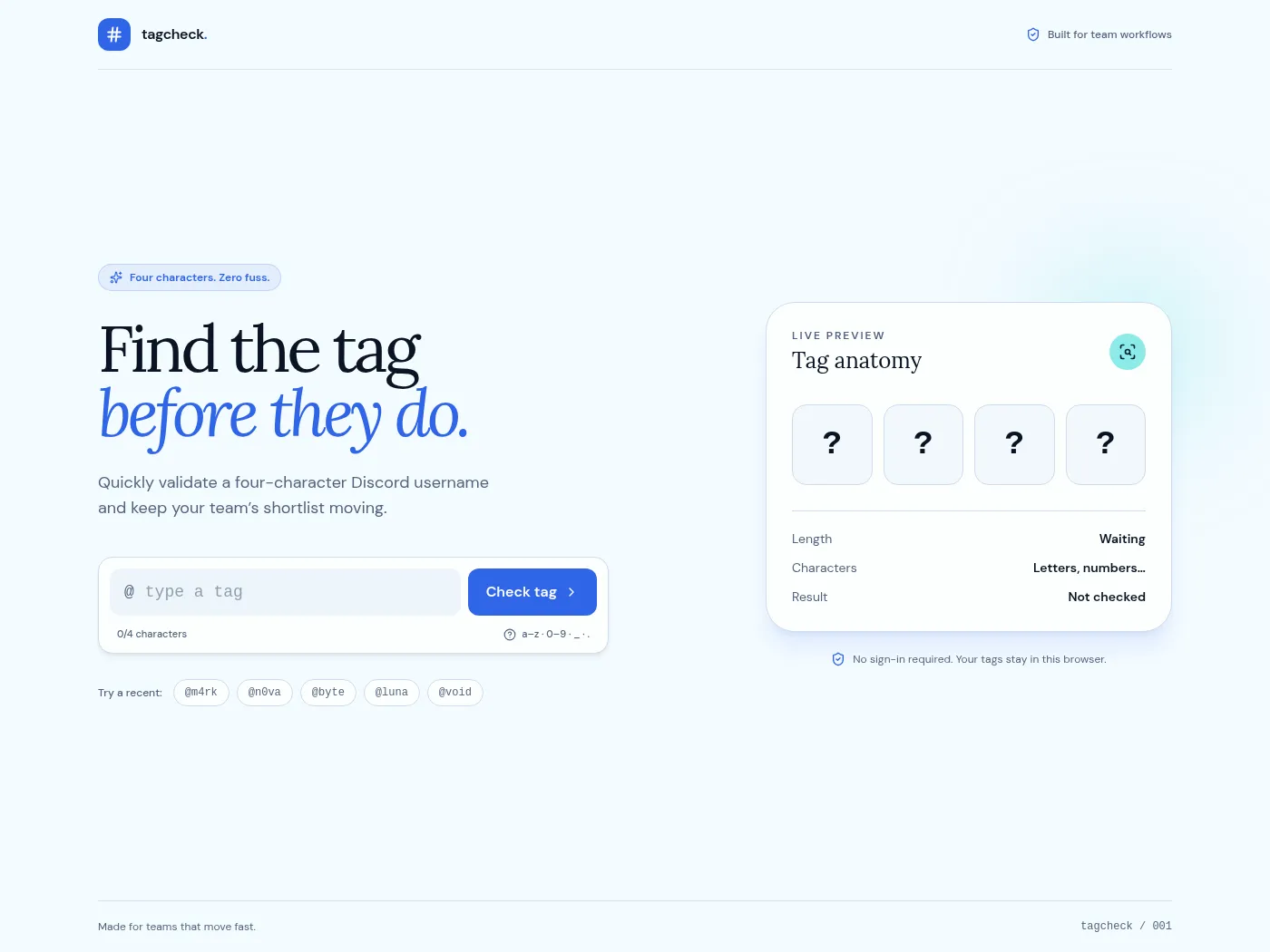Discord Tag Checker