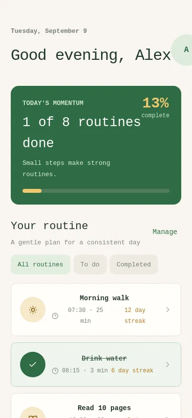 Routine Keeper