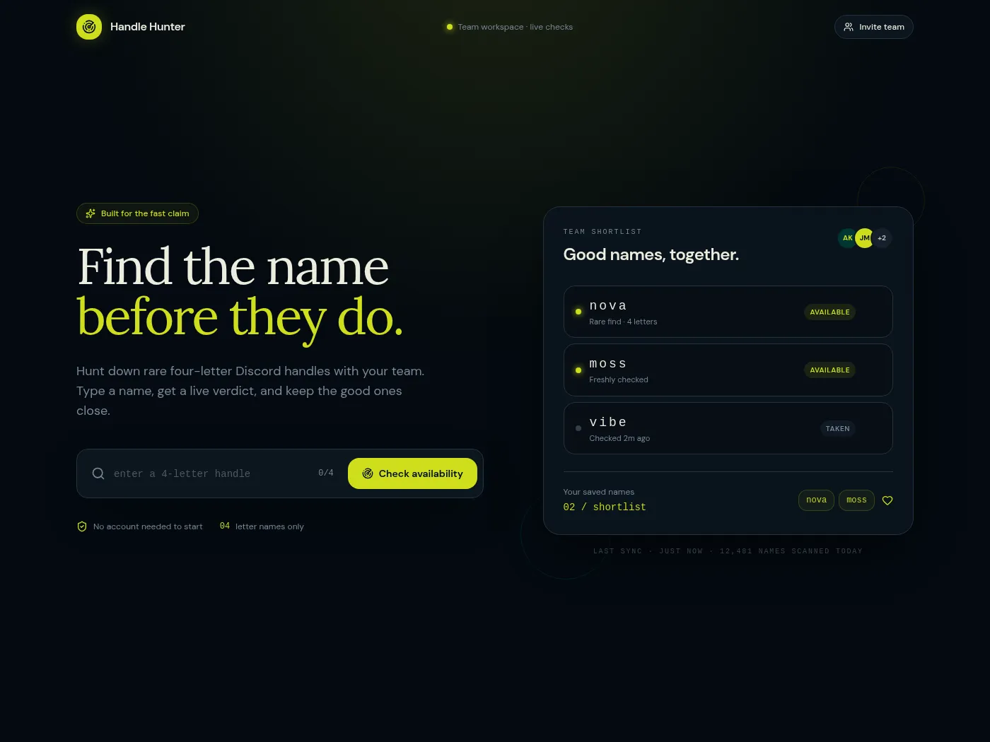 Discord Handle Hunter